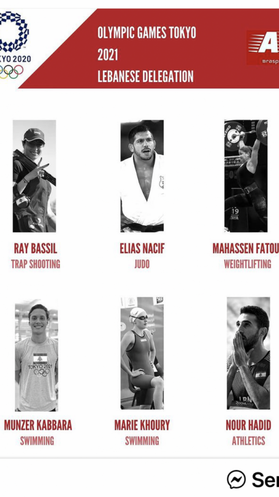 Six Lebanese athletes to represent Lebanon in Tokyo’s Summer Olympics ...